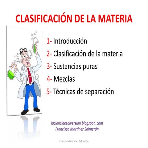 Clasificación de la materia | PPTX