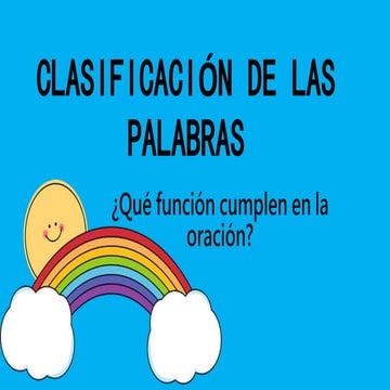 Clasificación de las palabras | PPTX