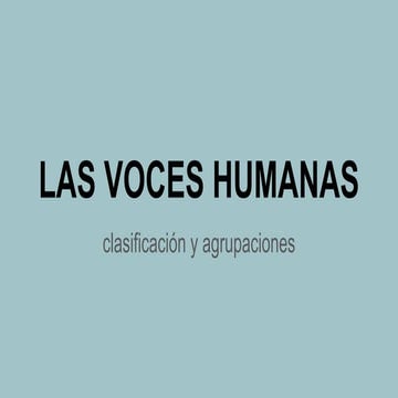 Clasificación de las voces para segundo de ESO | PDF | Music ...