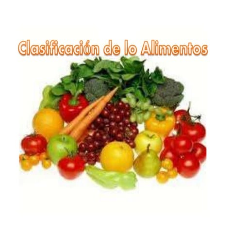 Clasificación de lo alimentos | PPTX