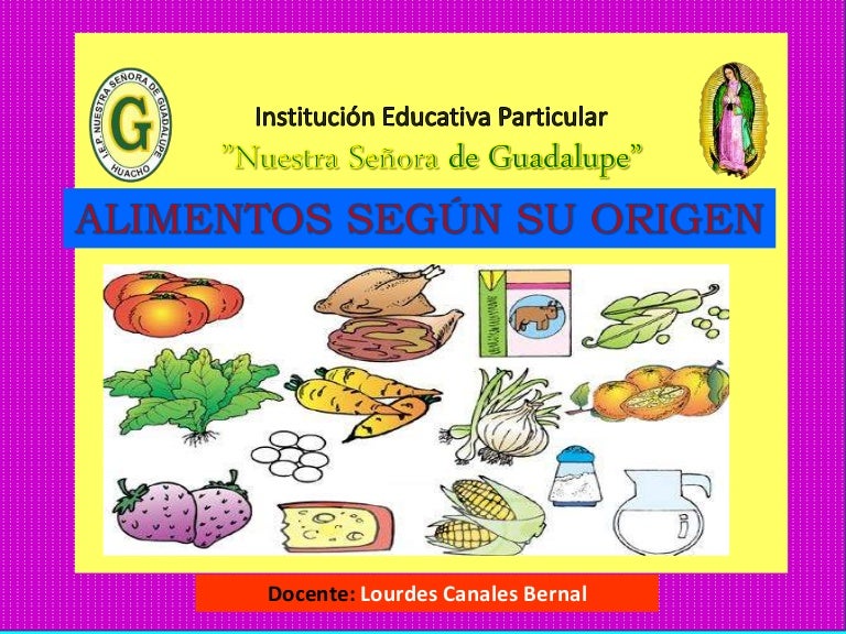 Clasificación de los alimentos por su origen 1º
