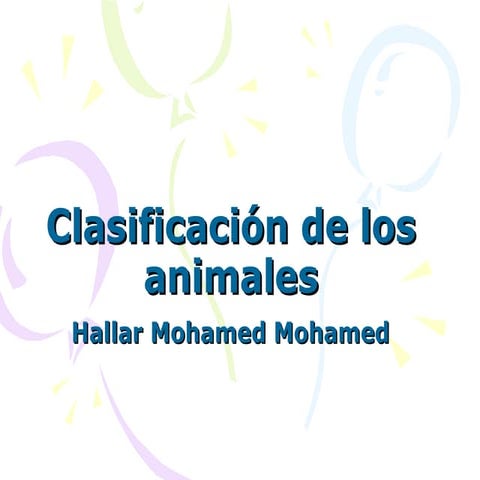 Clasificación de los animales | PPT