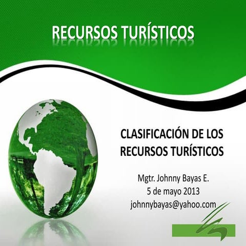 Clasificación de los recursos turísticos | PDF