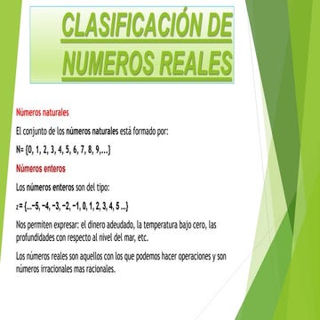 Clasificación de numeros reales | PPTX