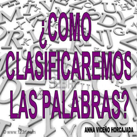 Clasificación de palabras | PPT