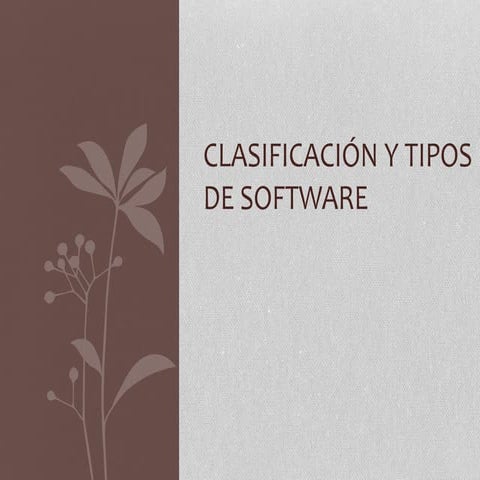 Clasificación y tipos de software | PPTX