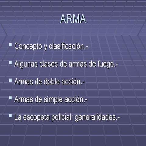 Clasificacion de arma | PPT