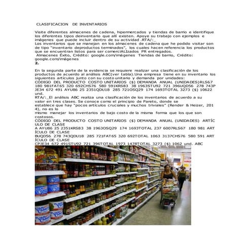 Clasificacion de inventarios nuevo | PDF