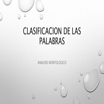 Clasificacion de las palabras | PPTX