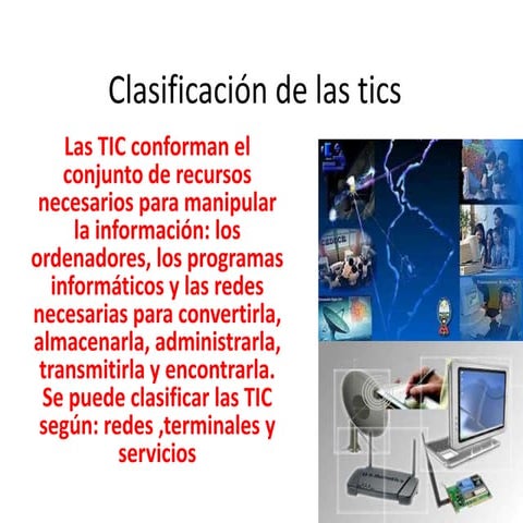 Clasificacion de las tics | PPTX