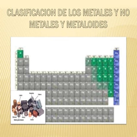 ciencias diferencias entre metales y no metales | PDF