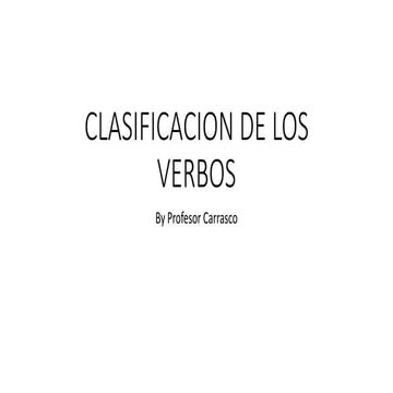 CLASIFICACION DE LOS VERBOS (ordinario).pptx