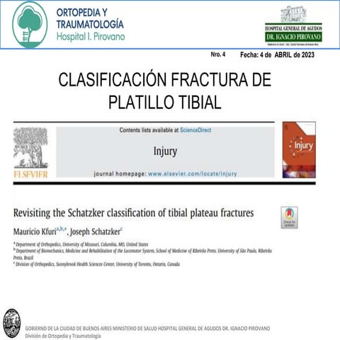 CLASIFICACION FX PLATILLO tibial modificada por kfuri | PPTX