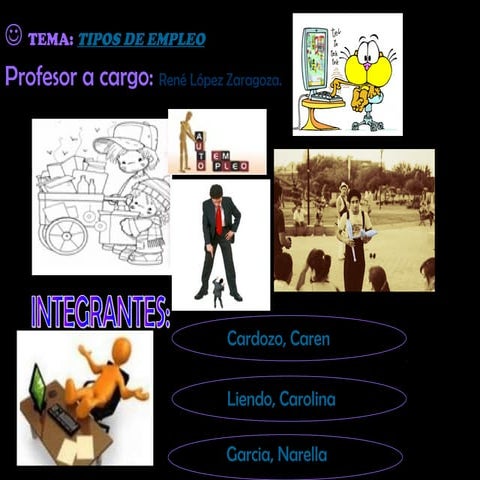 Tipos de empleo:) | PPT