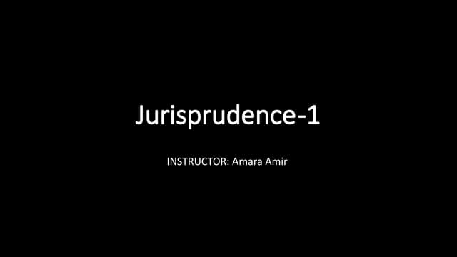 Introduction to Jurisprudence | PPTX