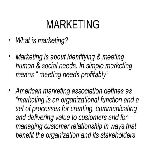 Marketing class XI CBSE | PPTX