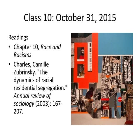 Class powerpoint based on Chapter Ten of "Race and Racisms" | PPTX