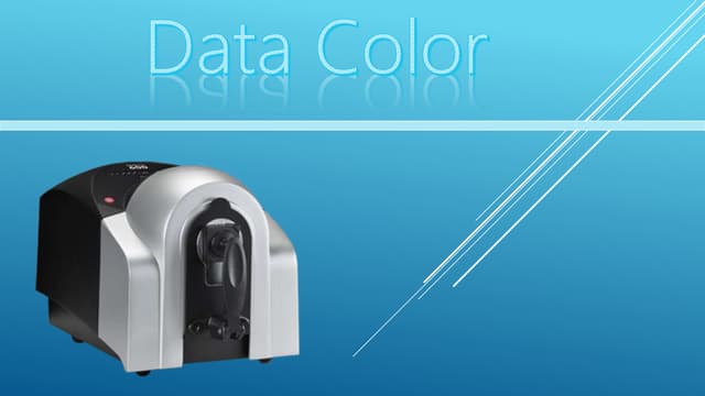 datacolor spectrophotometer working procedure | PDF