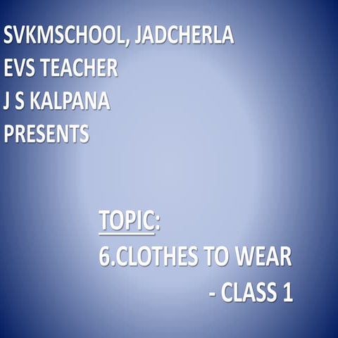 Class 1 lesson-6 | PPTX