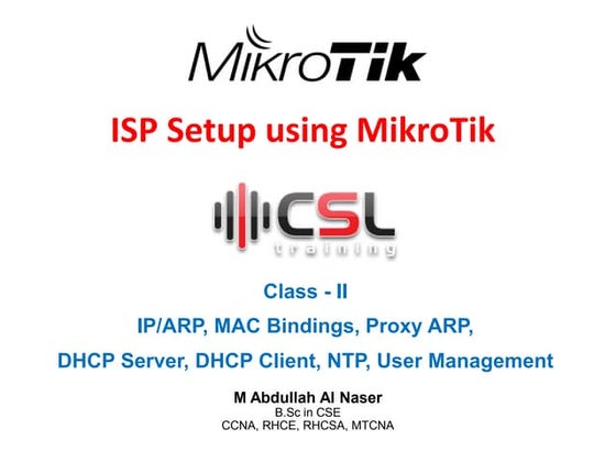 Mikrotik basic configuration | DOCX