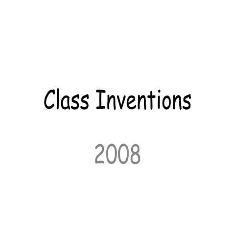 Class Inventions New | PPT