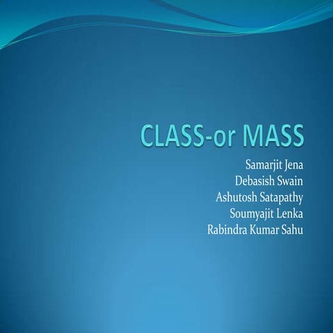Class mass | PPT