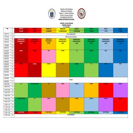 CLASS-PROGRAM-2024-25-MIS-JHS for school | DOCX
