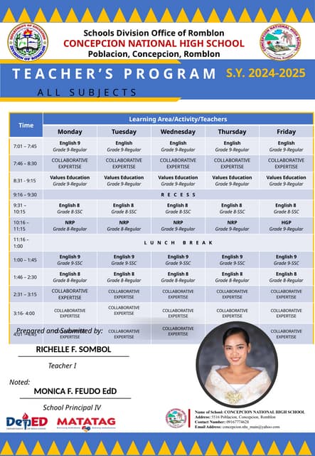 JHS Consolidated Class Program Sep. 2023 | PDF | Education industry ...