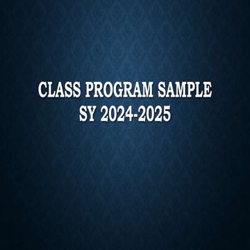 Class program elementary school powerpoint | PPTX