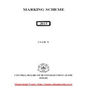 CBSE Marking Scheme Class x 2015 | PDF