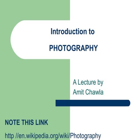 Class 001 intro to photography | PPT