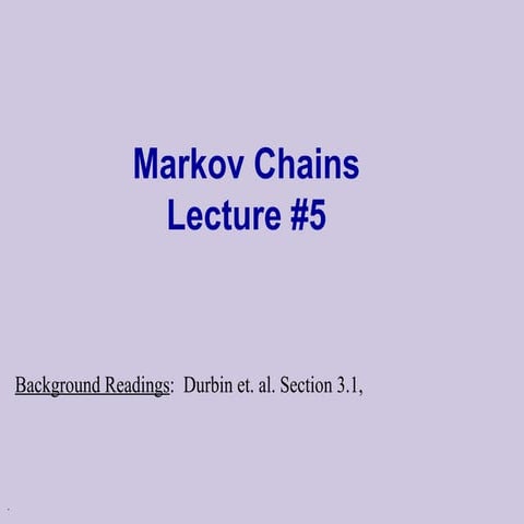 Markov chain presentation class05-m.ppt
