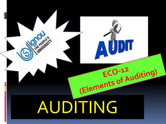 Auditing (Introduction to Auditing) | PPTX