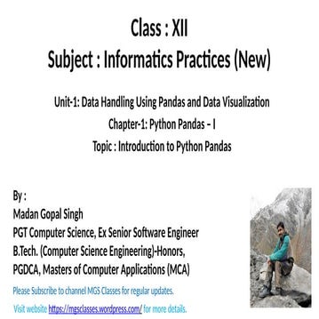 Class #1-Unit-1-Ch-1 Topic 1- Introduction to Pandas.pptx