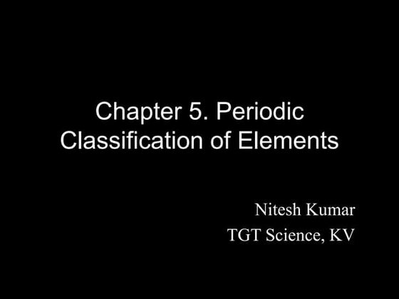 Periodic Classification of Elements | PDF