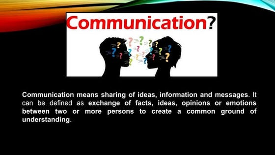 Dimensions of communication | PPT