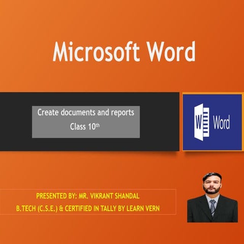 class 10th microsoft word document .pptx