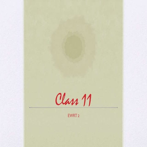 Class 11 | PPT