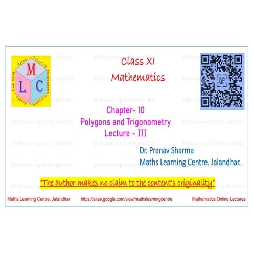 Class 11_Chapter 10_Lecture_13_III | PPT