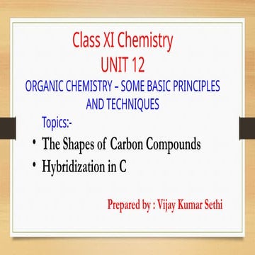 Class 11 Chapter 12 Organic Chemistry-Some Basic Principles and ...
