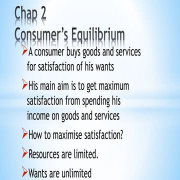 Consumer Equilibrium Class XI CBSE | PPTX