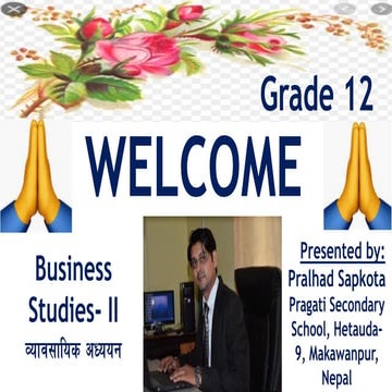 Class 12 Business Studies Nepali Medium ppt | PDF