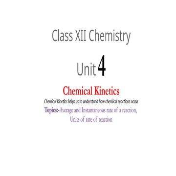 GRADE 12 RATE OF REACTION LESSON SLIDES | PPTX