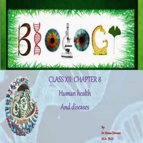 Class 12 chapter 8 Human Health and Diseases | PPTX
