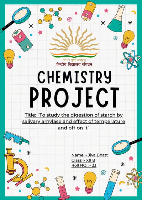 Chemistry investigatory project | PDF