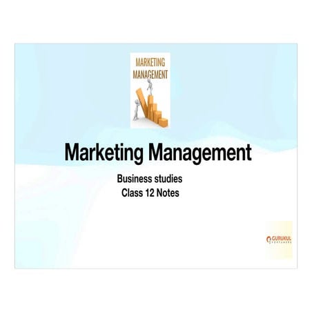 Class 12 marketing management chapter 11 pdf | PDF