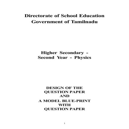 +2 design of the question paper and blue print | PDF