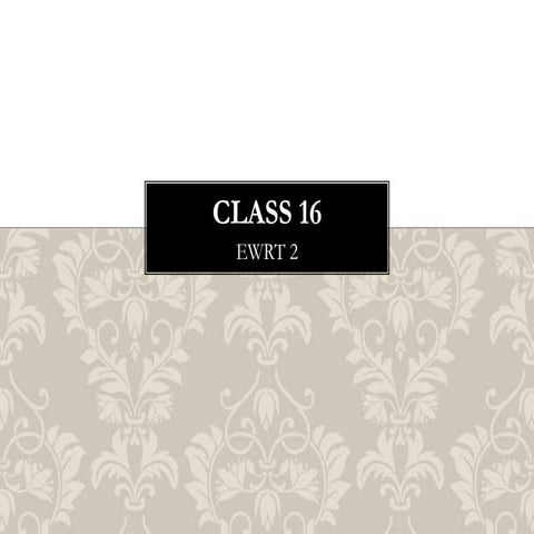 Class 16 | PPTX | Education
