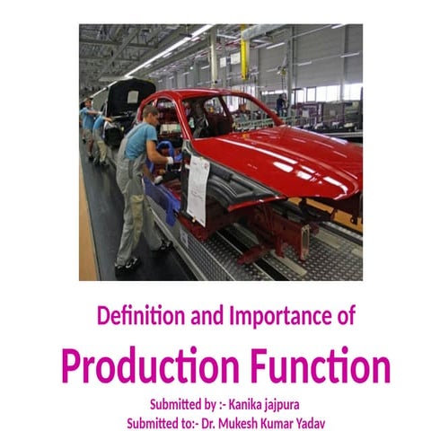 Comprehensive Overview of Production Function: Definition, Importance ...