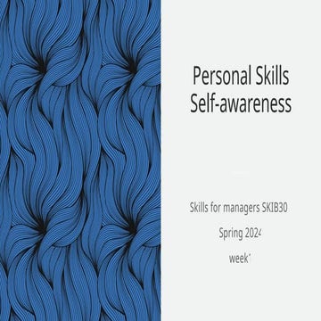 Personal Skills Self-awareness power point lecture | PPTX